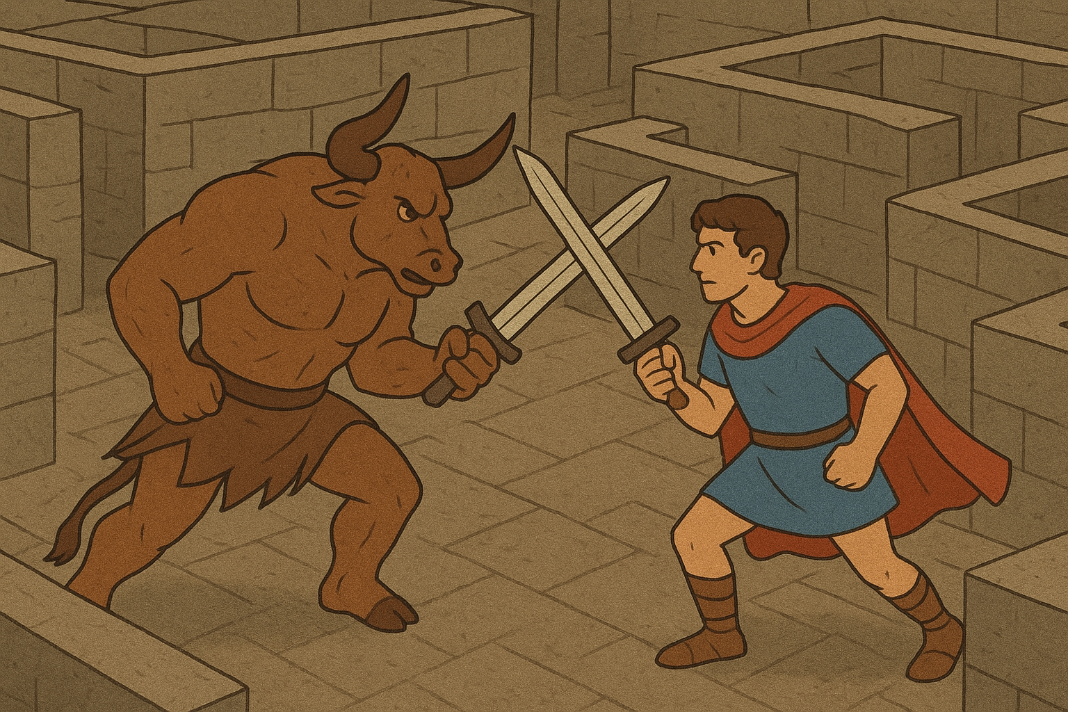Theseus And The Labyrinth Of The Minotaur - Kidsinco.comKidsinco.com