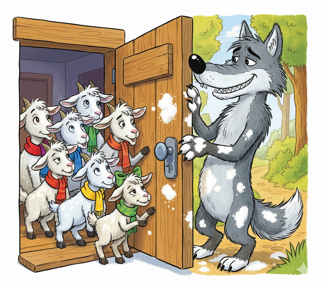 The Wolf and the Seven Little Goats - Kidsinco.comKidsinco.com